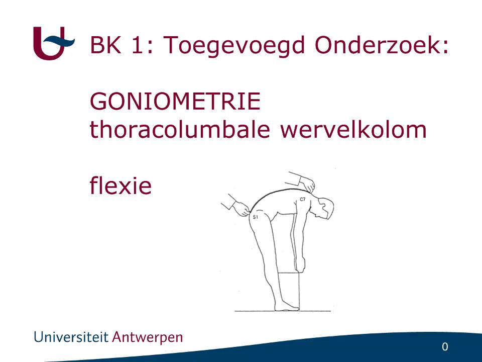 goniometrie TLWK flexie