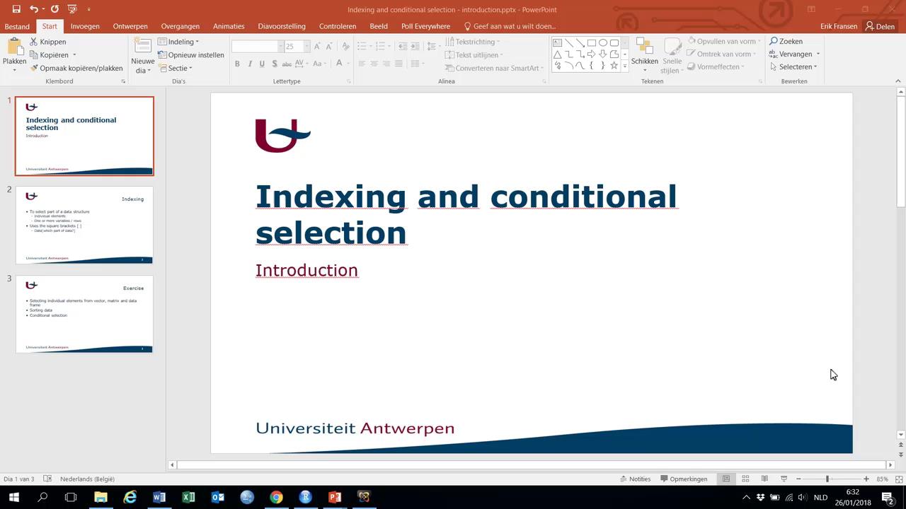 Indexing and conditional selection - introduction